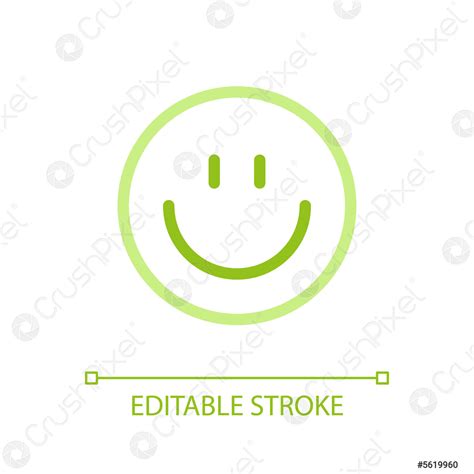 Smiling Emoji Pixel Perfect Color Linear Ui Icon Stock Vector 5619960 Crushpixel