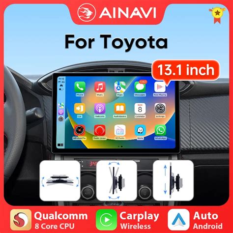 Ainavi 자동차 라디오 도요타 코롤라 하이랜더 Rav4 캠리 프로다 세쿼이아 툰드라 카플레이 안드로이드 자동 멀티미디어
