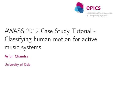 classifying human motion for active music systems ppt