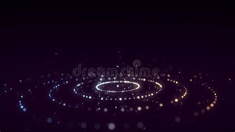 Futuristic Of Circular Flow Of Particles Digital Cyberspace Network Connections Structure 3d