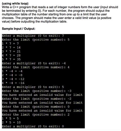 Solved Using While Loop Write A C Program That Reads A