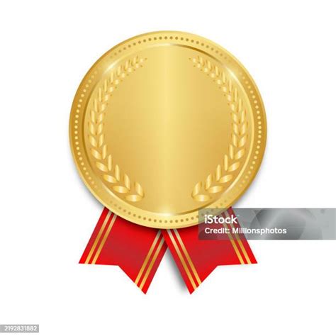 빨간 리본이 달린 금메달 최우수상 수상 챔피언 및 승리 개념 1위에 대한 스톡 벡터 아트 및 기타 이미지 1위 2 위 상 종류 3위 Istock