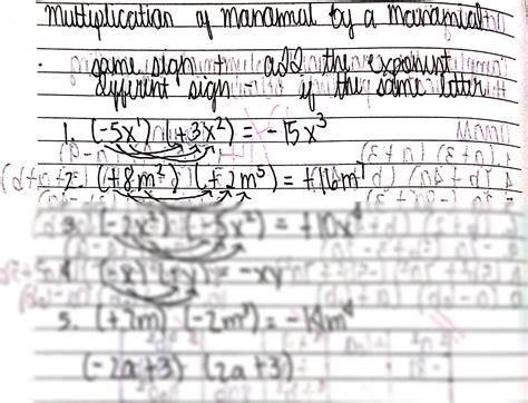 SOLUTION Multiplication Of Monomial By A Monomial Studypool