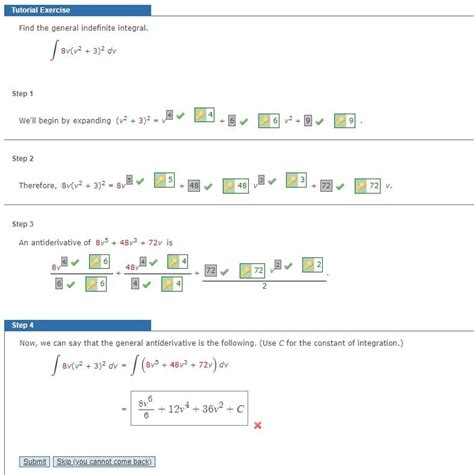 Solved Tutorial Exercise Find The General Indefinite
