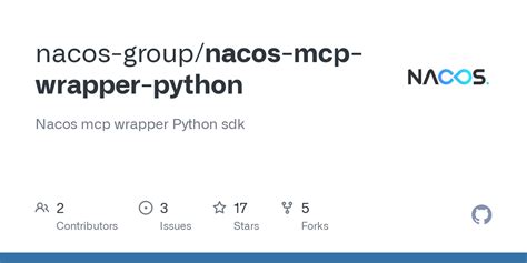 GitHub Nacos Group Nacos Mcp Wrapper Python Nacos Mcp Wrapper Python Sdk