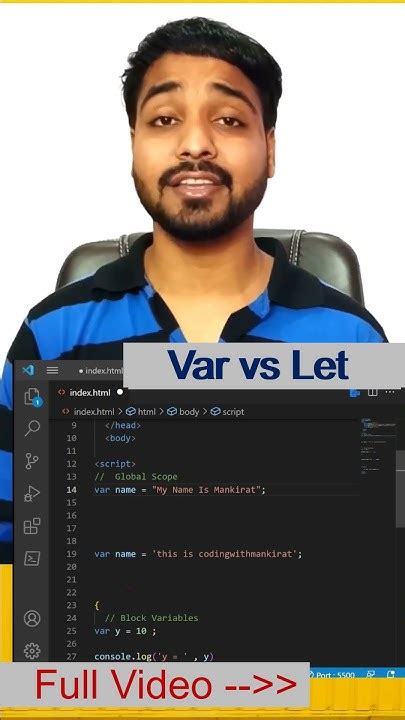 Var Vs Let Javascript Youtube