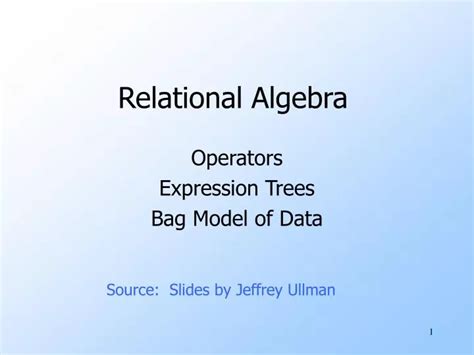 PPT Relational Algebra PowerPoint Presentation Free Download ID
