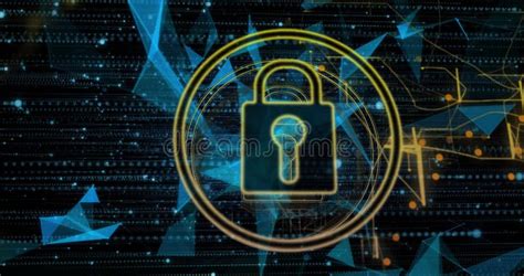 Animation Of Padlock Icon Over Connections And Data Processing Stock Footage Video Of