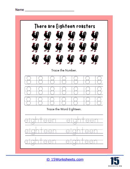 Number 18 Worksheets Numeracy Skills 15 Worksheets Com