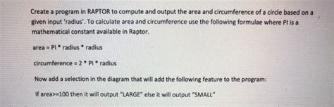 Solved Create A Program In Raptor To Compute And Output The