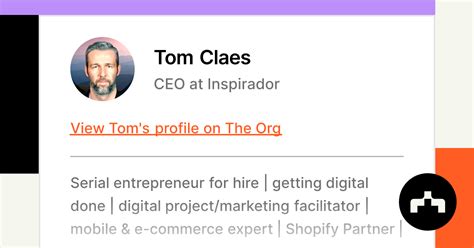 Tom Claes Ceo At Inspirador The Org