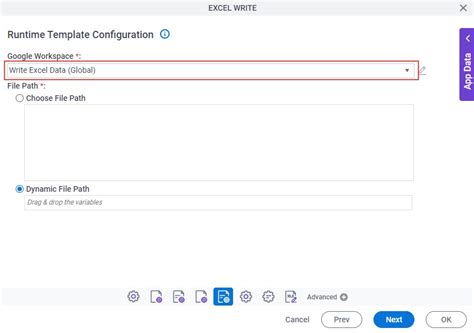 Example Configure An Excel Write Activity