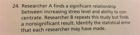 Solved Researcher A Finds A Significant Relationship Between