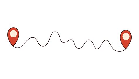 Way Between Two Points Location Pointers Gps Navigation And Travel Concept Plan Tracker