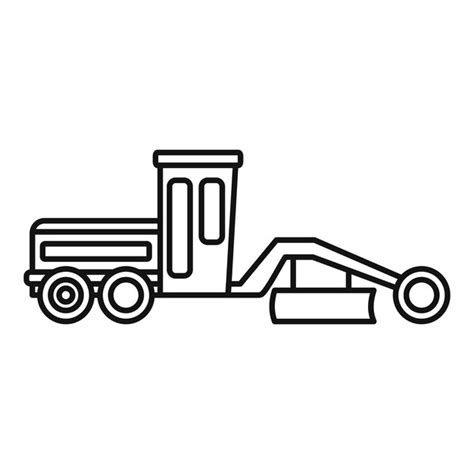 Premium Vector Grader Machine Machinery Icon Outline Grader Machine Machinery Vector Icon For