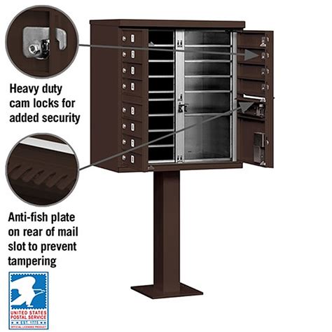 Cluster Mailbox 12 Unit Usps Approved Cbu With Pedestal Locking Cluster Mailboxes Cbus
