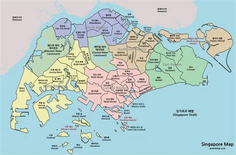 싱가포르 지도 한글판 3가지 종류 무료 다운로드 Green Blog