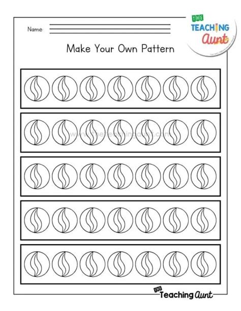 Pattern Worksheets The Teaching Aunt