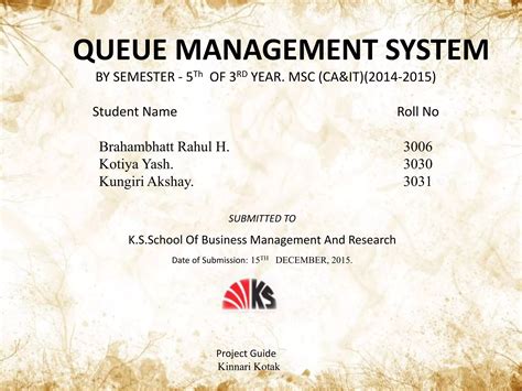 Queue Management System Pptx Databases Computer Software And