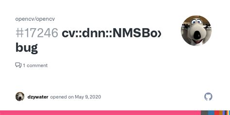 Cvdnnnmsboxes Bug · Issue 17246 · Opencvopencv · Github
