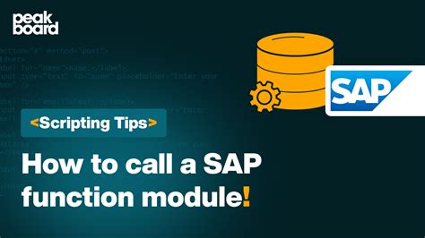 Script Example For Calling An Sap Function Module