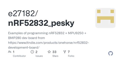 GitHub E NRF Pesky Examples Of Programming NRF MPU BMP Dev Board