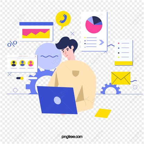 컴퓨터 일 Png 일러스트 및 벡터 이미지 무료 다운로드 Lovepik