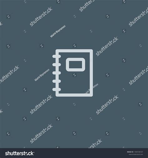 Notebook Vector Icon Notebook Concept Stroke Stock Vector Royalty Free 1394728157 Shutterstock