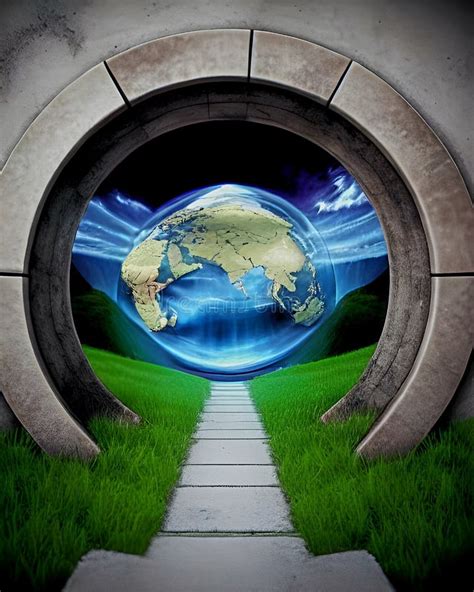 Portal To The Wonderful World Stock Illustration Illustration Of Blue