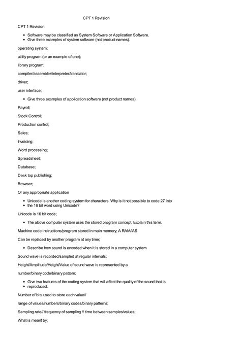Solution Ict Revision Notes Studypool