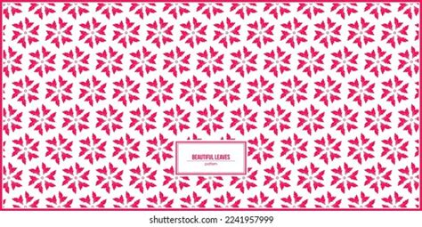 Beautiful Leaves Pattern Symmetrical Hexagonal Arrangement Stock Vector Royalty Free