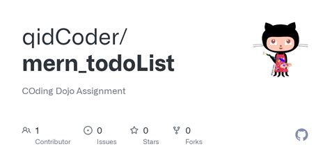 Github Qidcodermerntodolist Coding Dojo Assignment
