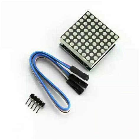 Arduino 8x8 Dot Matrix Red Colour Led Display With Jumper Wire Shopee