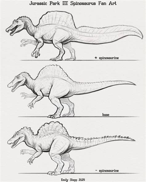 Jurassic Park Spinosaurus Tekening
