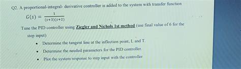 Solved Q2 A Proportional Integral Derivative Controller Is