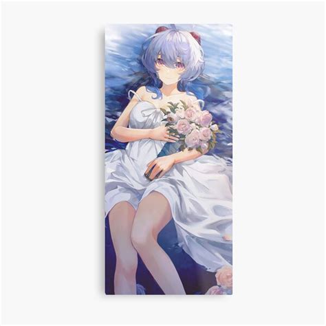 Cute Ganyu Waifu Genshin Impact Metal Print For Sale By Saranghandago Redbubble