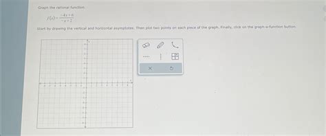 solved graph the rational function f x 4x 6 x 2start by