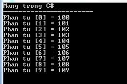 Mảng Array Trong C NET Core VN
