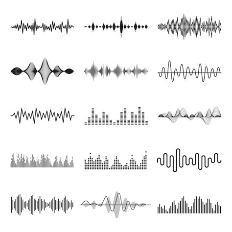 Premium Vector Sound Wave Icon Set Voice Record Icon Set Vector