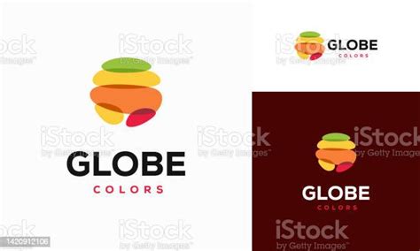 현대 다채로운 서클 로고 템플릿 디자인 벡터 일러스트레이션 다채로운 글로브 볼 로고 개념에 대한 스톡 벡터 아트 및 기타 이미지 개념 개성 개념 건강관리와 의술
