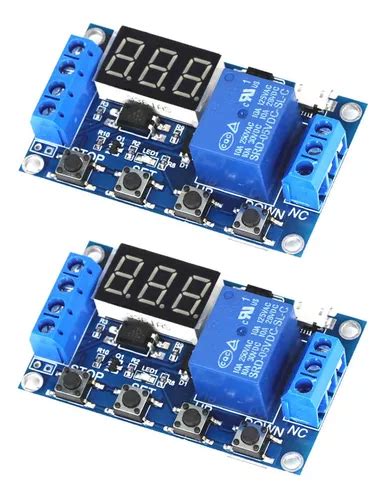 2 Temporizador Digital Timer 12v Programable Arduino Meses Sin Interés