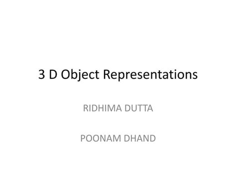 3d object representation pdf