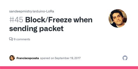 Block Freeze When Sending Packet Issue Sandeepmistry Arduino Lora Github