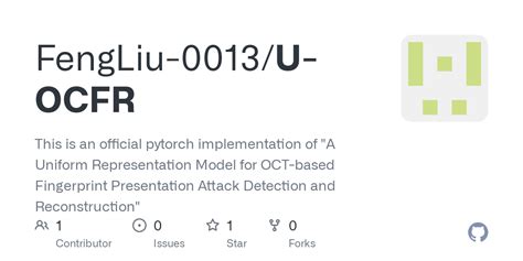 Github Fengliu 0013 U Ocfr This Is An Official Pytorch Implementation Of A Uniform