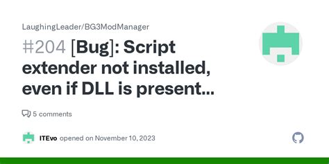 Bug Script Extender Not Installed Even If Dll Is Present And