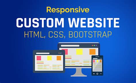 create custom responsive website using html css bootstrap and js by
