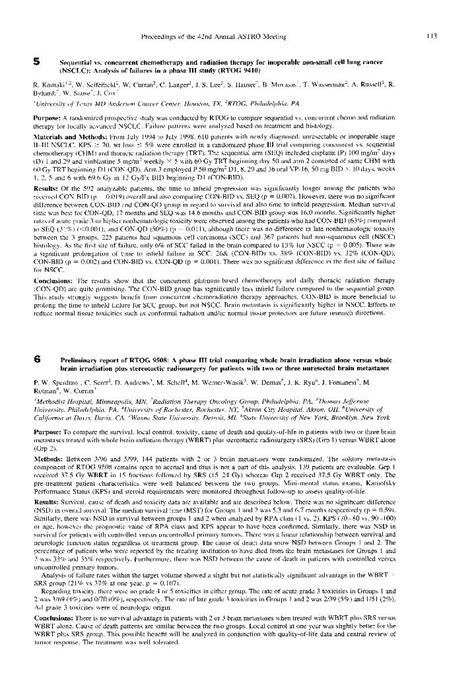 pdf sequential vs concurrent chemotherapy and radiation therapy for