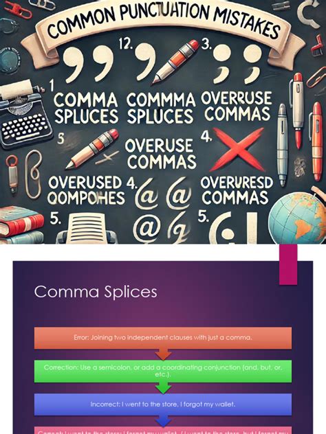 Punctuation Mistakes Presentation Pdf Comma Linguistics