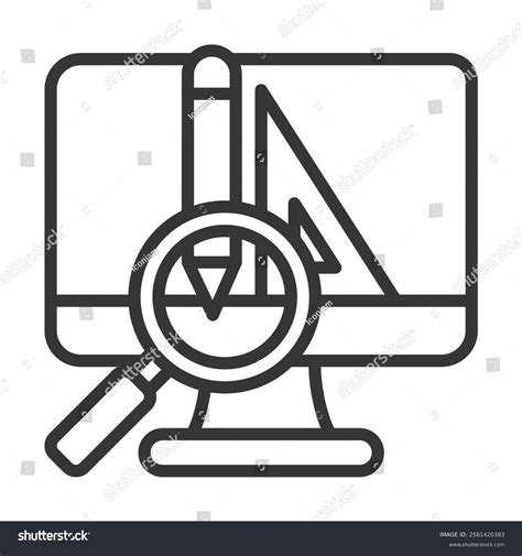 Method Analysis Icon Vector Illustration Outline Stock Vector Royalty Free 2581420383