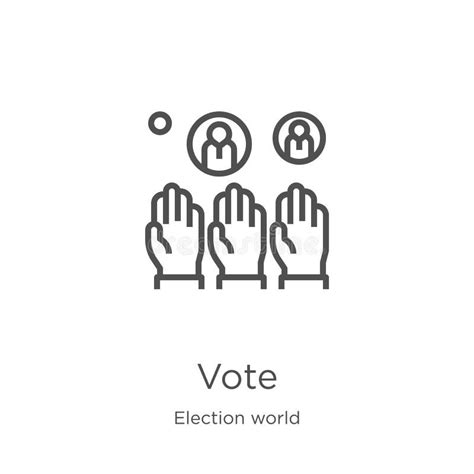 Democracy Icon Vector From Election World Collection Thin Line Democracy Outline Icon Vector